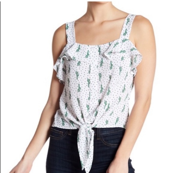 Elodie | Tops | Elodie Tie Front Cactus Crop Top | Poshmark